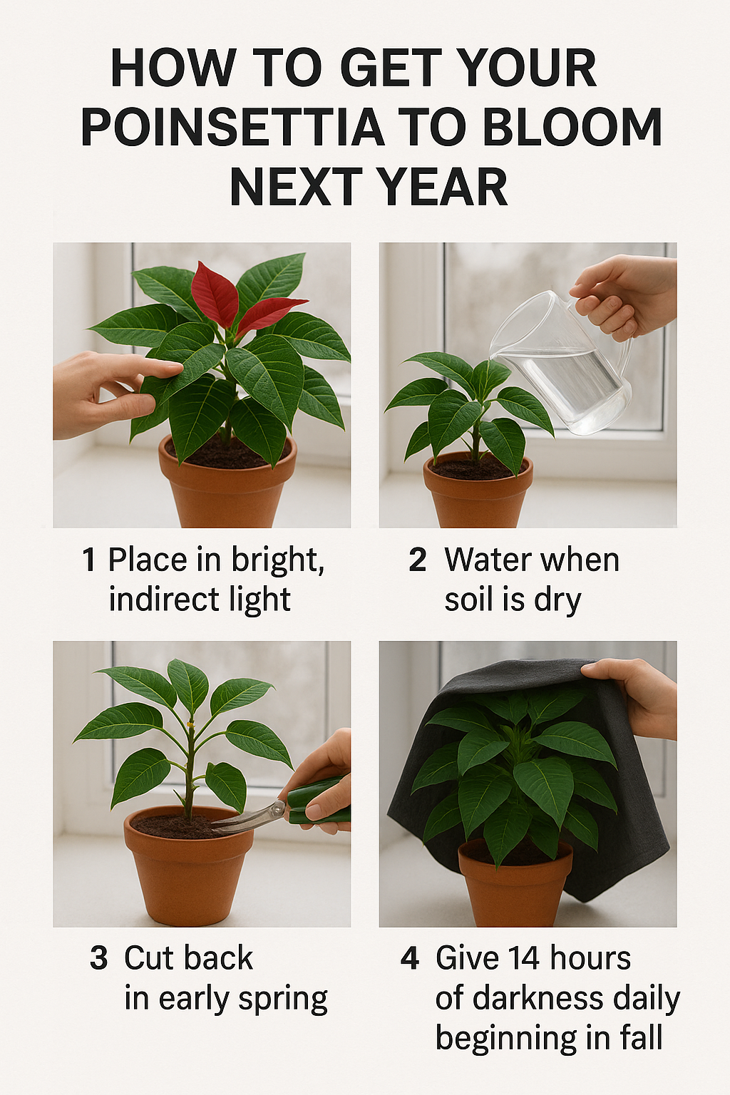 How to Get Your Poinsettia to Bloom Again Next Year - Town and Country Gardens